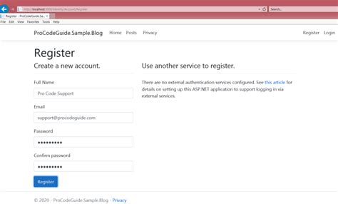 Implement Aspnet Core Identity Getting Started Pro Code Guide