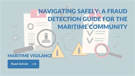 Navigating Safely A Fraud Detection Guide For The Maritime Community