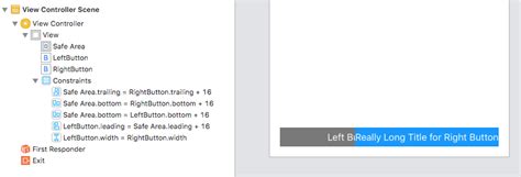 Ios 2 Uibuttons Which Are Resized According To Inner Text And Have