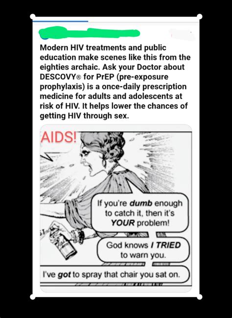 Poe Law Absurd Fake Advertisement For A Hiv Blocking Drug Taken Before