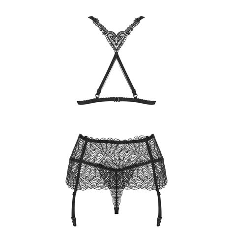 3 Teiliges Dessous Set Mit Spitze Dessous Sets Club And Hot Fashion