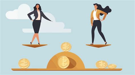 Man And Woman Balancing On Scales Vector Image Premium Ai Generated Vector