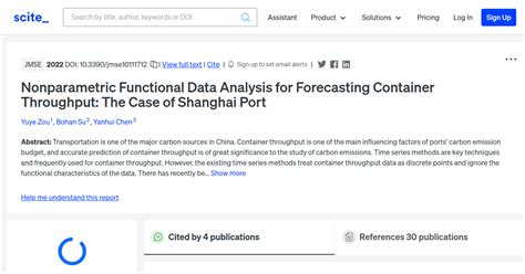 Nonparametric Functional Data Analysis For Forecasting Container Throughput The Case Of