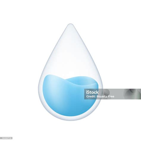 물방울 3d 벡터 아이콘입니다 카툰 미니멀 스타일 3차원 형태에 대한 스톡 벡터 아트 및 기타 이미지 3차원 형태 기포 기후 묘사 Istock