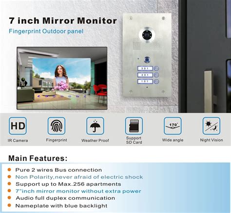 Buy Wholesale China Video Door Phone 2 Wires Bus And Video Door Phone 2 Wire Bus Video Intercom At