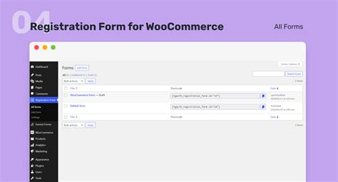 registration form for woocommerce wordpress plugin