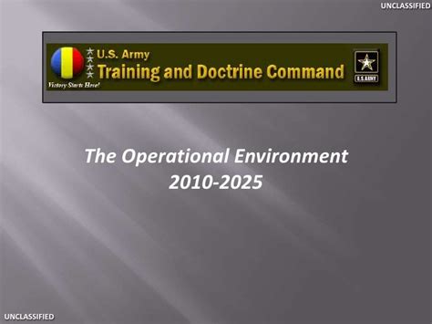 Tradoc Oe Operational Environment 2010 2025