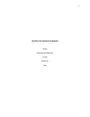 Database Development Assignment V2 Docx 1 Database Development