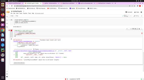 Attribut Error Linearregressionmodel Object Has No Attribute Weights Pytorch Forums