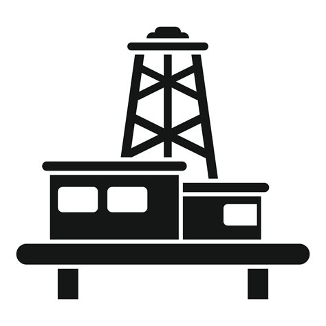 Sea Oil Extraction Icon Simple Vector Global Climate 14917155 Vector