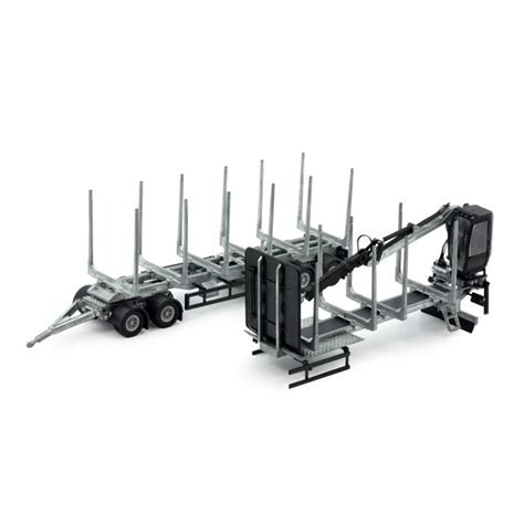 Tekno Parts 83175 Swedish Logging Transport Construction With Crane And Trailer Model Kit