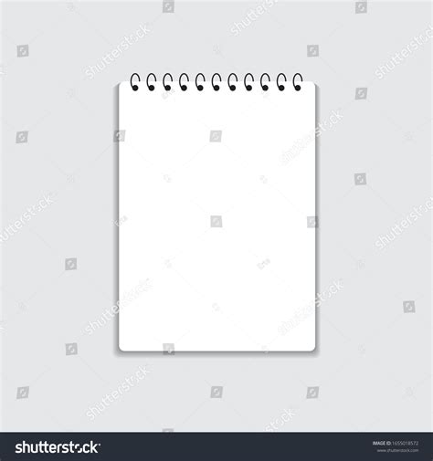 Blank Realistic Notebook Notepad Template Design Stock Vector Royalty Free 1655018572