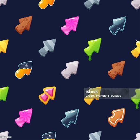 Pola Seamless Dinamis Dengan Kursor Panah Desain Modern Sempurna Untuk