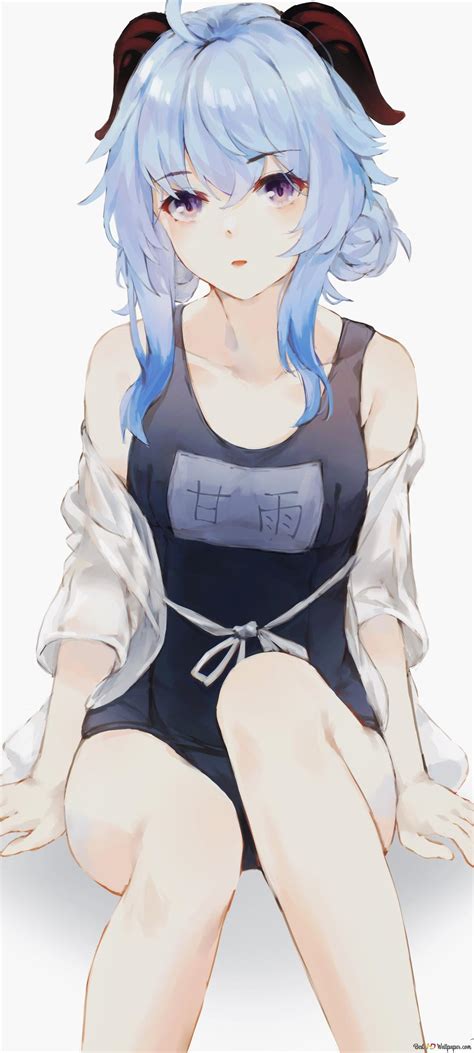 Gorgeous Girl Ganyu Fade Look Genshin Impact K Wallpaper Download