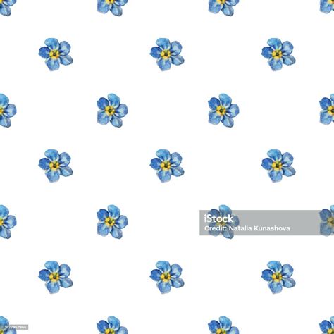 수채화가있는 매끄러운 패턴은 흰색 배경이 아닌 잊어 버립니다 스케치북이나 카드를 위한 봄과 여름 꽃 벽지 또는 포장을 위한 손으로 그린 예술 빈티지 로맨틱 요소 개화기에