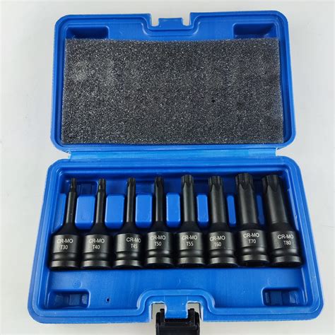 8pcs 1 2” Torx Bit Socket Set Tools