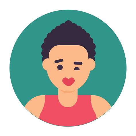 Trendy Winking Girl 14231186 Vector Art At Vecteezy