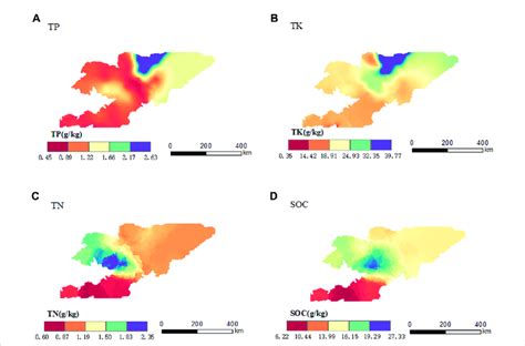 Spatial Patterns Of Soil Nutrient Contents In The Surface Layer Of Soil Download Scientific