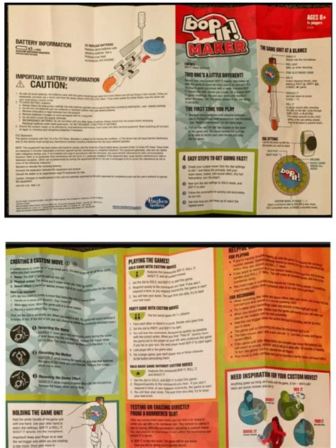 Bop It Maker Instrucciones Manual Como Jugar Pdf