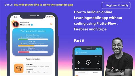 how to build an online learning mobile app without coding using flutterflow and firebase part