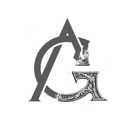 Ag Monogram R Lettering