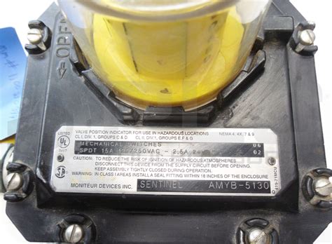 Air Con Da140v Pneumatic Actuator W Sentinel Amyb 5130 Valve Position Indicator Plc Toolbox
