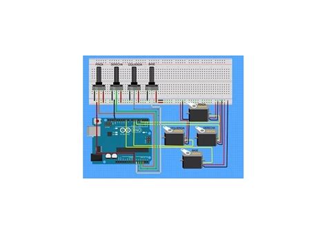 Brazo Robotico Arduino Acrilico Servos Piñoneria Metalica Mg90s