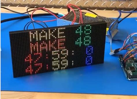 64x32 Rgb Led Matrix With Arduino Mega 6 Steps Instructables