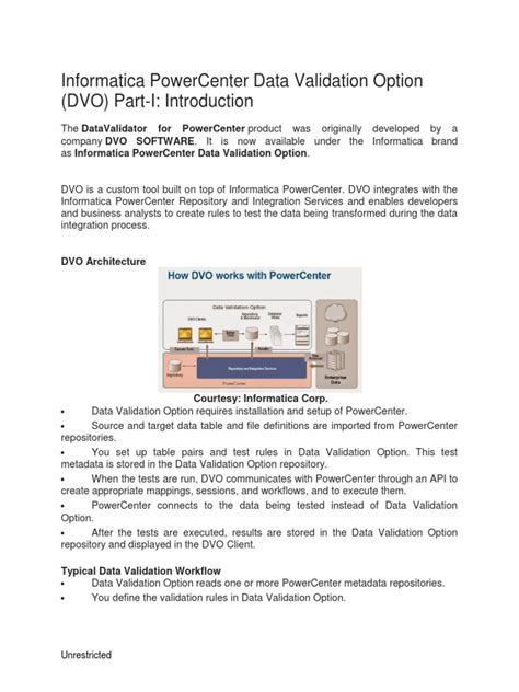 Informatica Powercenter Data Validation Option Pdf Software