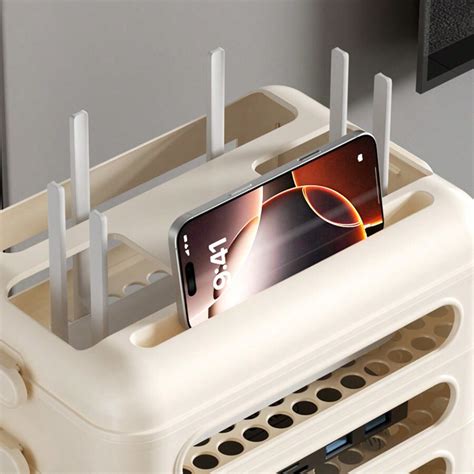 Desktop Wifi Router Storage Box Wireless Router Shelf Decorative Living Room Set Top Box For