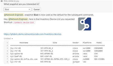 Ip Fabric Chatops Network To Code