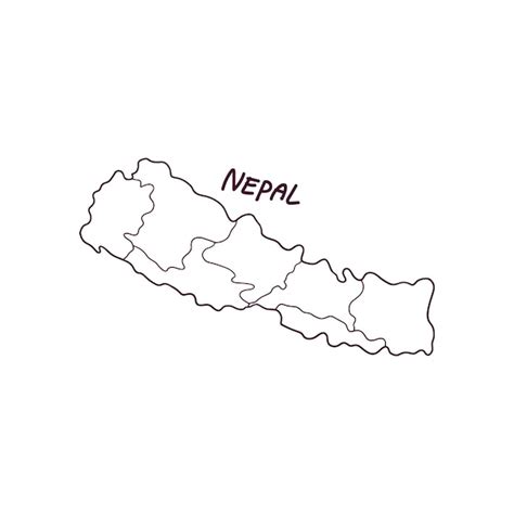 Premium Vector Hand Drawn Doodle Map Of Nepal Vector Illustration