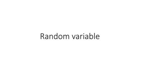 Random Variables Ppt