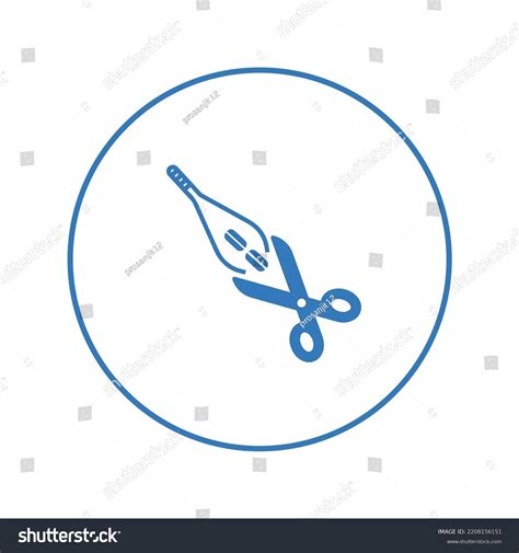 Cutting Scissor Shear Snip Icon Circle Stock Vector Royalty Free 2208156151 Shutterstock