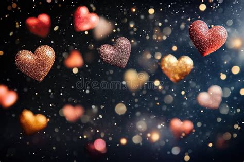 Beautiful Abstract Hearts Background Generative Ai Stock Illustration Illustration Of Sweet