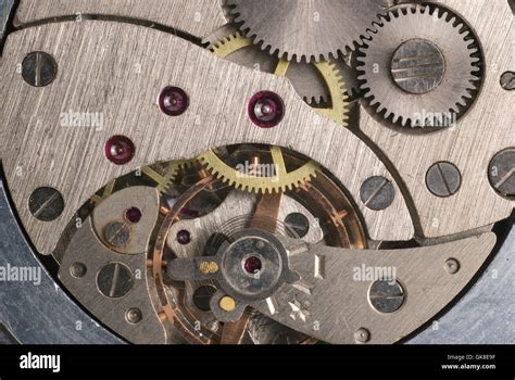 Mechanism Of Analog Hours Stock Photo Alamy