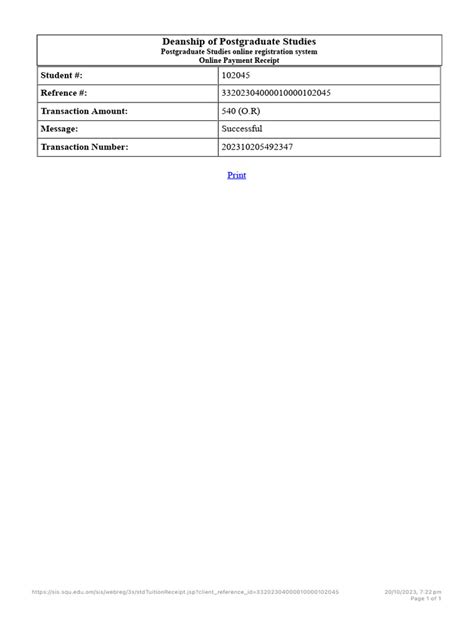 Payment Response Pdf