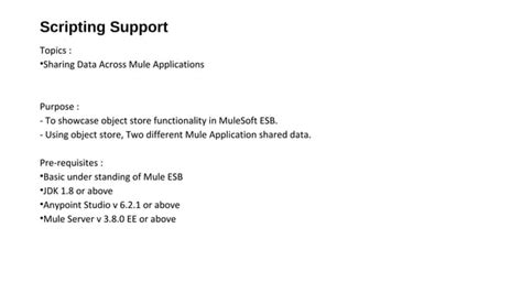 Mulesoft Esb Object Store Ppt