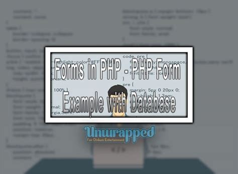 Forms In Php Php Form Example With Database Australia Unwrapped