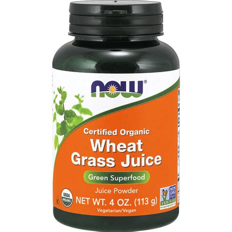 Wheat Grass Juice Powder Organic 4 Oz Vitamins And Supplements