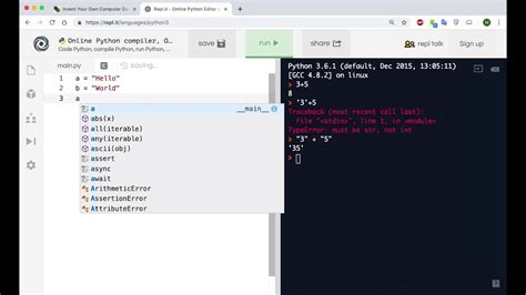 Онлайн компилятор Python 3 Online Python Compiler Online Editor