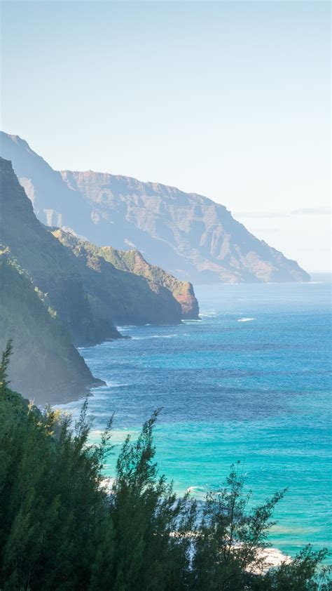 夏威夷，大海，山脉，阳光 1080x1920 Iphone 8766s Plus 壁纸，图片，背景，照片