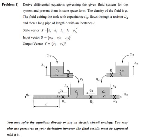 Problem 1 Derive Differential Equations Governing