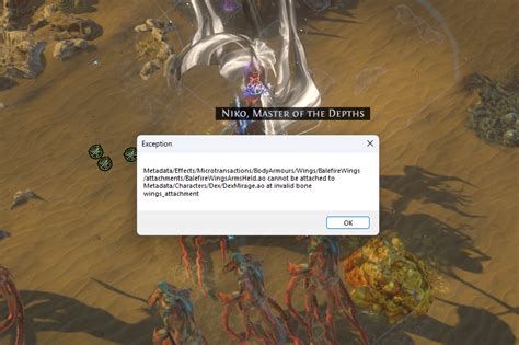 bug reports exception caused by wings mtx and mirage archer forum