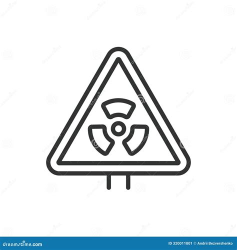 Radiation Sign In Line Design Radiation Sign Hazard Warning