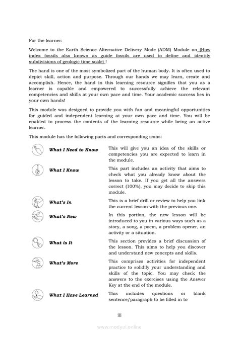 Earth Science Quarter 2 Module 12 Describe How Index Fossils Also Known As Guide Fossils