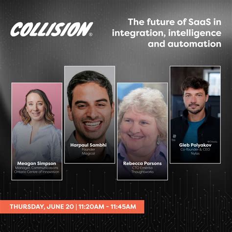 Ontario Centre Of Innovation On Linkedin Collisionconf Saas Automation