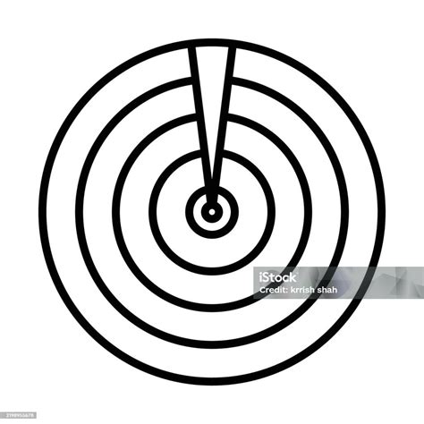 Radar Detection Icon Outline Vector Symbol Sign Stock Illustration Download Image Now