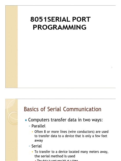 8051 Serial Port Programming Guide Pdf Science And Mathematics Computers