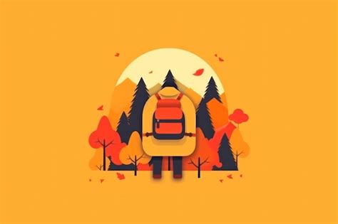 Premium Ai Image Simple Flat Design Of Autumn Generative Ai